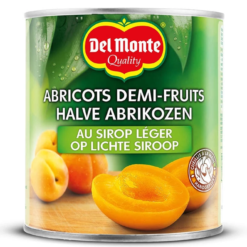 Grossiste abricot demi fruit au sirop léger 480g - DEL MONTE