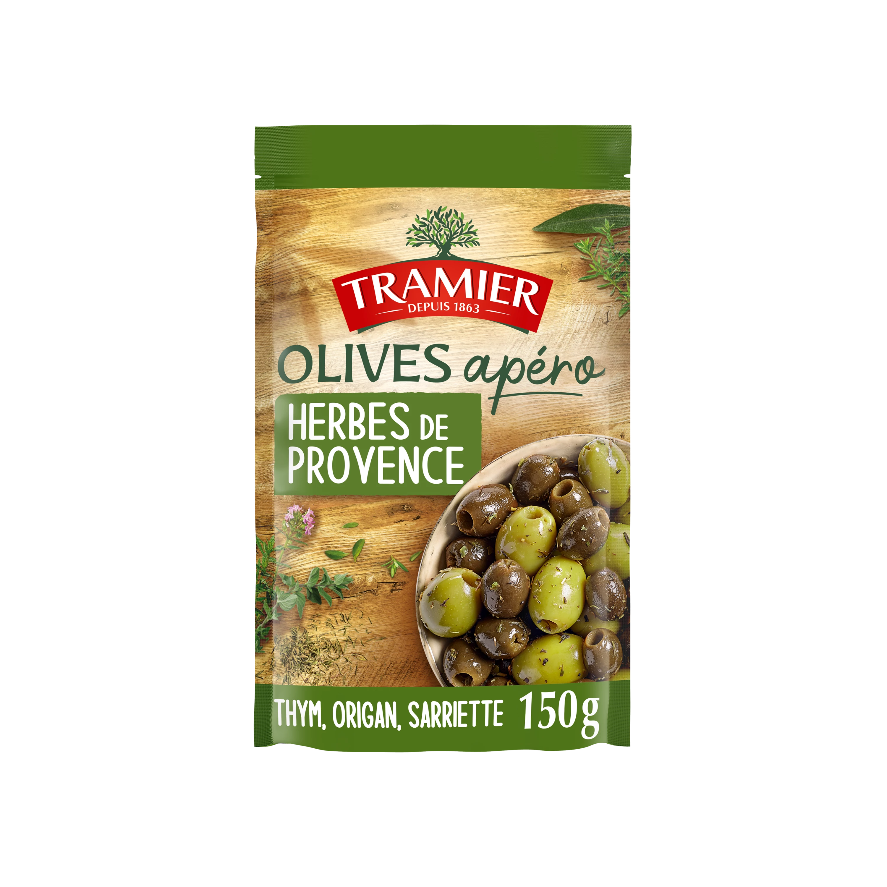 Mjasiriamali Olives Apéro Herbes de Provence, 150g - TRAMIER