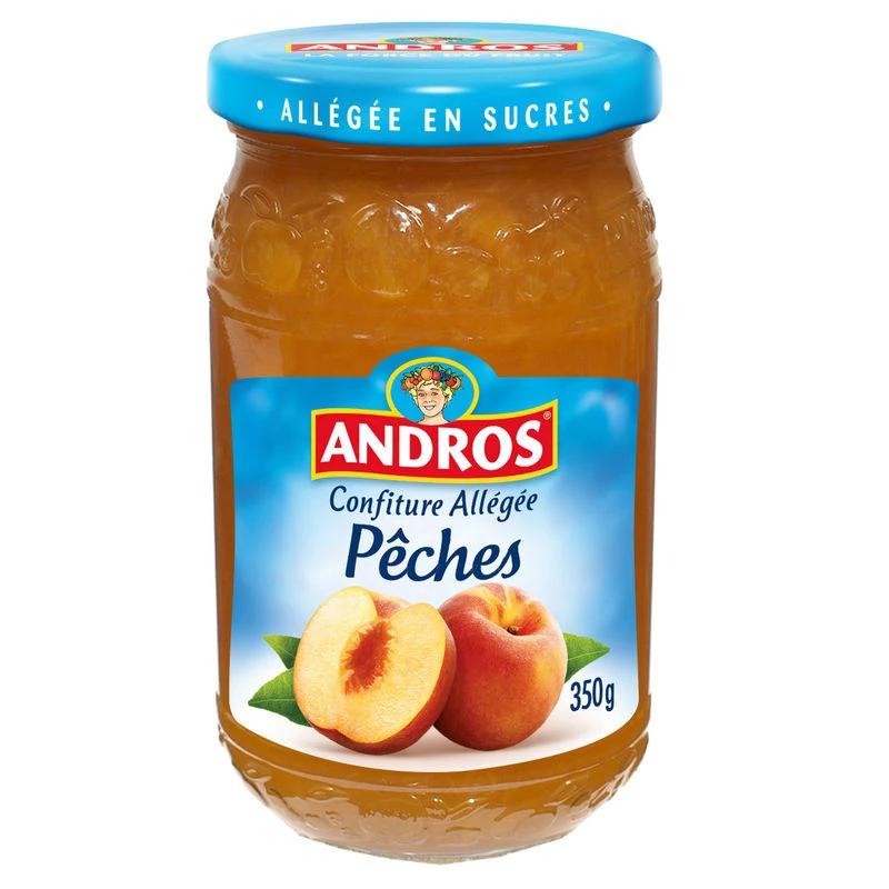 Light Peach Jam 350g - ANDROS wholesaler