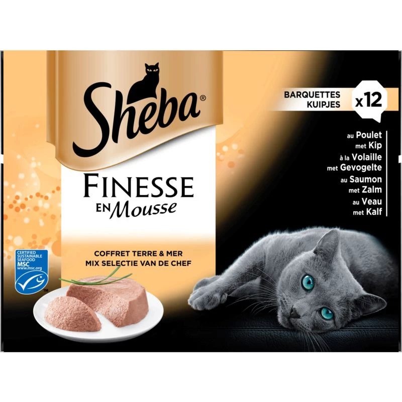 Sheba Barq.mousse Fin.12x85g wholesaler