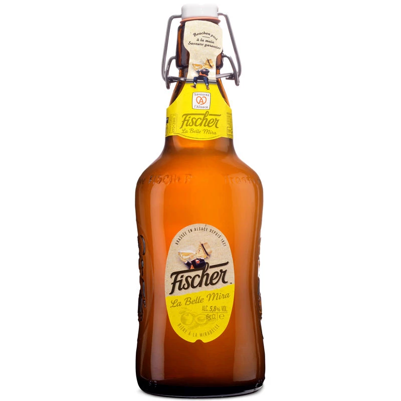 Bière Blonde à la mirabelle 65cl - Fischer wholesaler