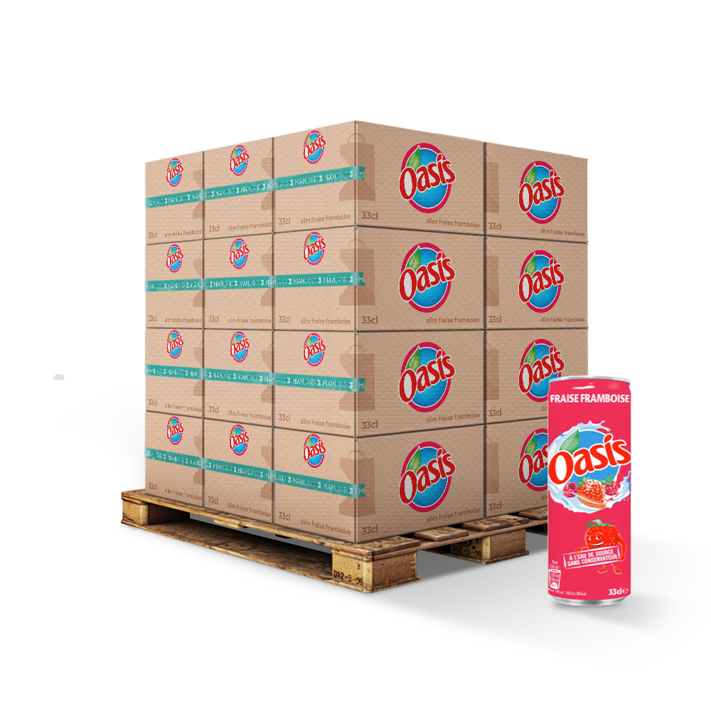 Drink Strawberry Raspberry Flavor 33cl Fr X24 Slim - OASIS wholesaler