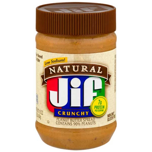 Jif 16 Oz Natural Crunchy Pbtr - JIF Importeren - Exporteren