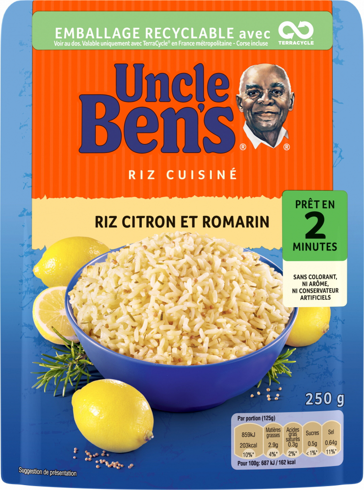 Grossiste Riz Citron et Romarin 250g - UNCLE BENS