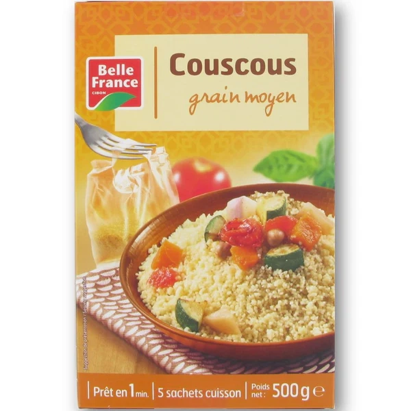 Grossiste Couscous Grain Moyen 500g (5x100g) - BELLE FRANCE