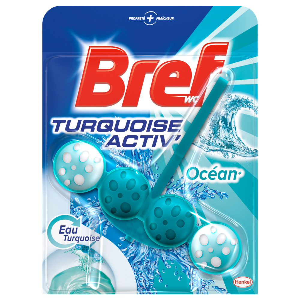Grossiste Bloc wc turquoise actif 50g - BREF WC