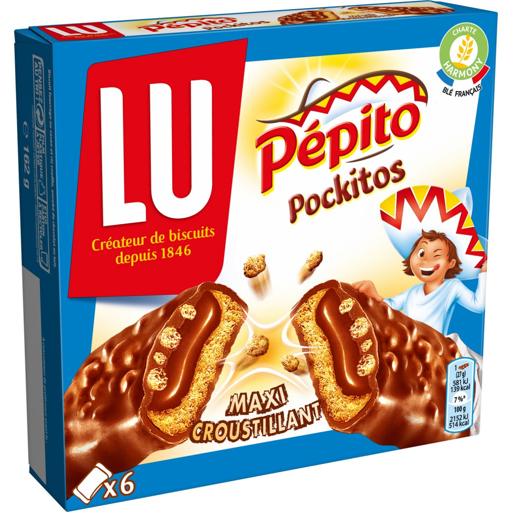 Grossiste Biscuits Pockitos maxi croustillant Pepito 162 g - LU