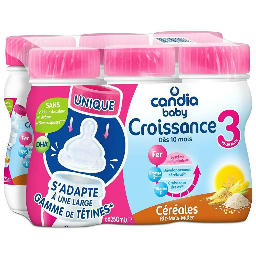 Lait liquide croissance aux céréales 6x250ml- CANDIA wholesaler